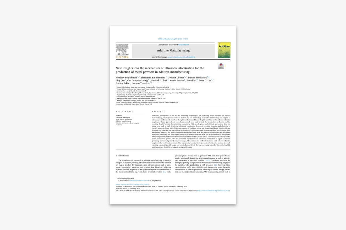 New insights into the mechanism of ultrasonic atomization for the ...